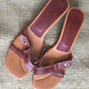 Sol | Shoes | Sol Leather Sandal Wood Heels From Brazil Sz 9 | Poshmark